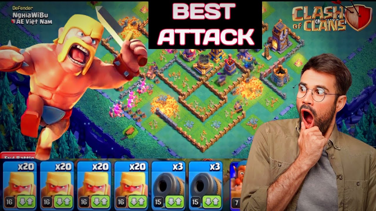 Raged barbarian & cannon cart attack tricks #clashofclan gaming ...