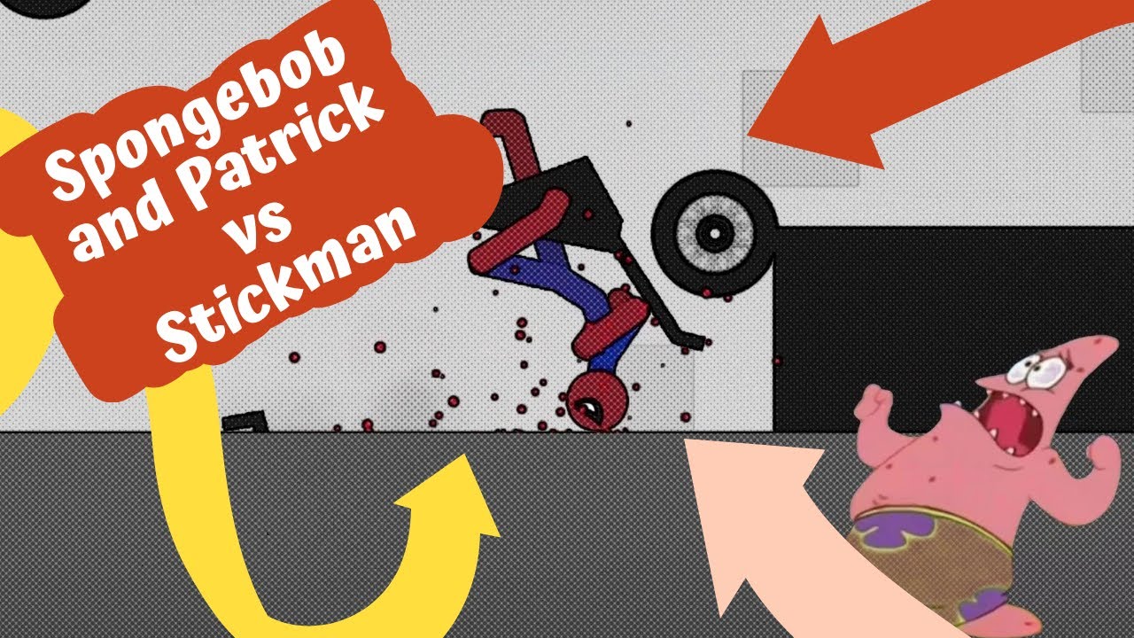 Spongebob and Patrick vs Spiderman | Stickman Dismounting funny and ...