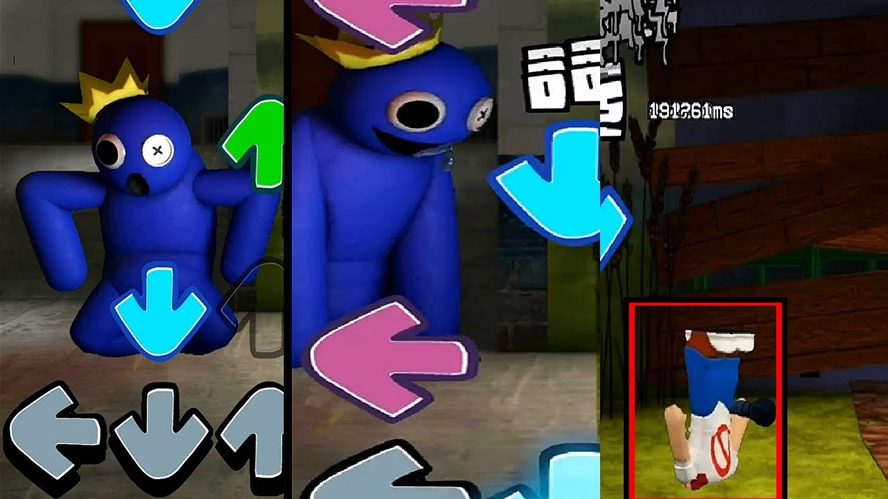 FNF mod - dansing Blue | Friday Night Funkin | Rainbow Friends - YouTube