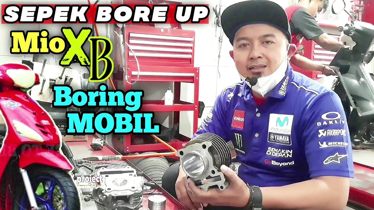 BORE UP YAMAHA MIO KARBU PASANG PISTON MIO XB Thailand - YouTube