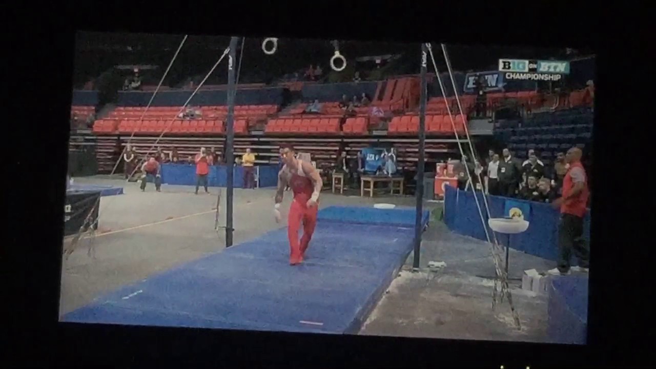 Sean Melton Rings Big 10 men's gymnastics championships 2017 - YouTube