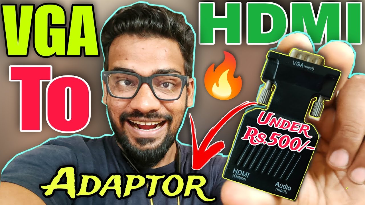 VGA To HDMI Adaptor💥Connect HDMI Smart TV & Monitors To Old VGA ...