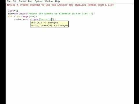 python program to find the maximum and minimum numbers from a list ...