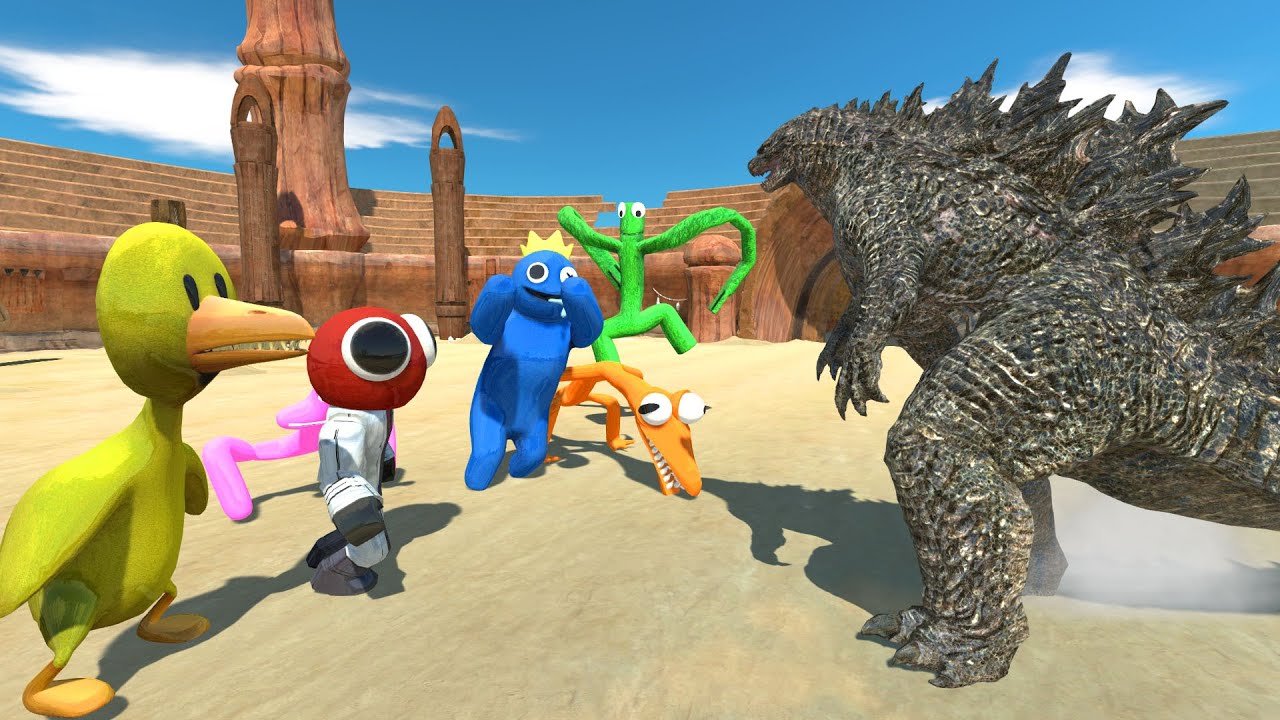 Godzilla vs ALL Rainbow Friends - Animal Revolt Battle Simulator - YouTube