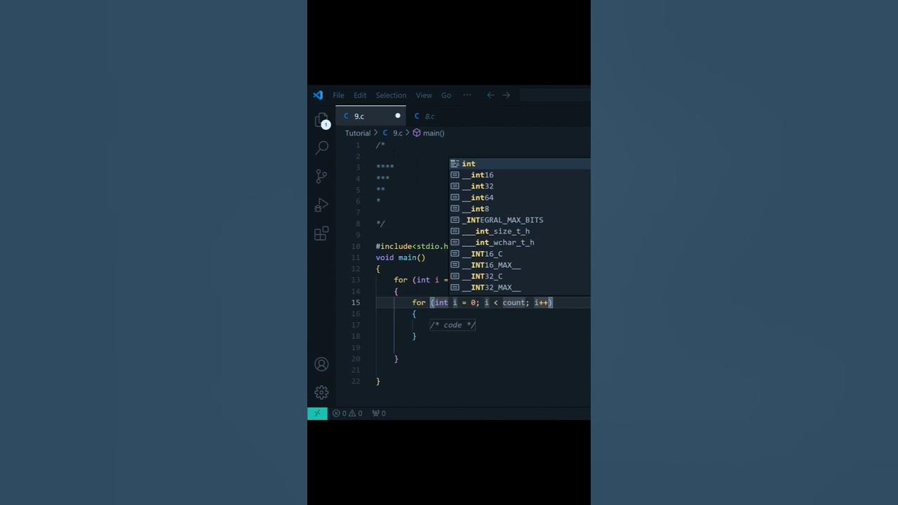 Inverted Half Pyramid in C, method -3 #clanguageprogramming #coding #patternprinting #m_code ...