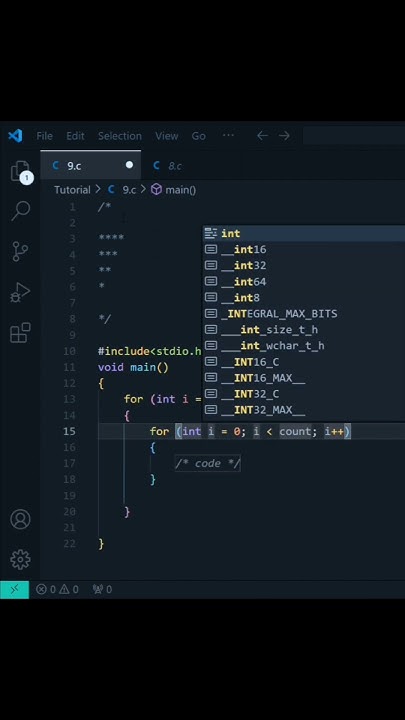 Inverted Half Pyramid in C, method -3 #clanguageprogramming #coding #patternprinting #m_code ...