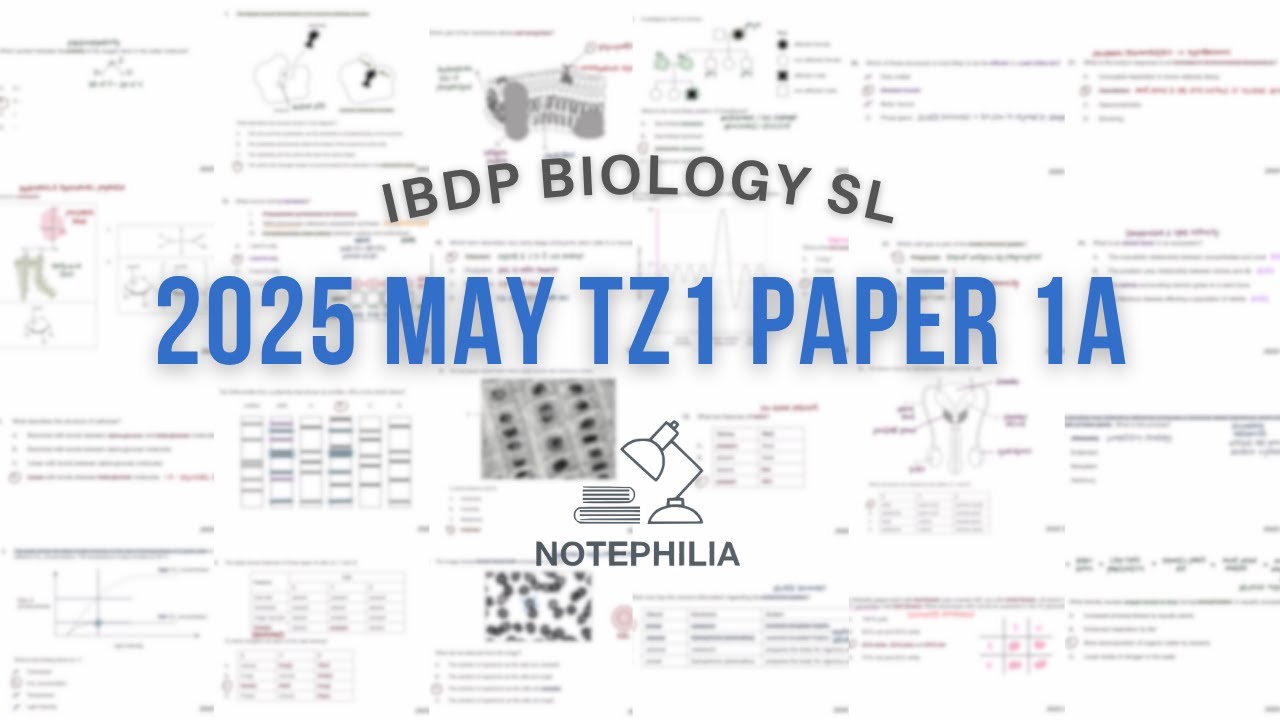 [IB Biology SL] 2025 May TZ1 Paper 1A - YouTube