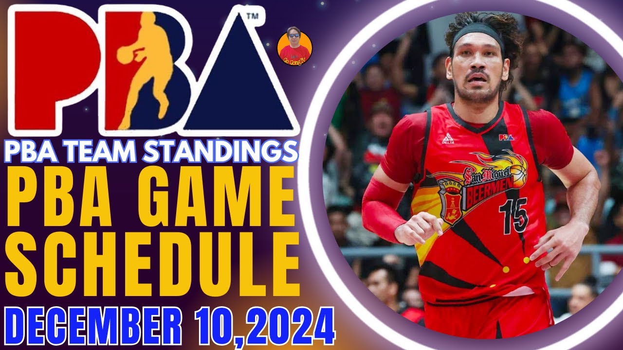 PBA GAME SCHEDULE & PBA LATEST TEAM STANDINGS DECEMBER 08,2024|PBA ...