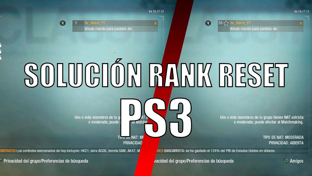 [SOLUCION] Error COD Black Ops RANGO RESETEADO EN PS3 - YouTube