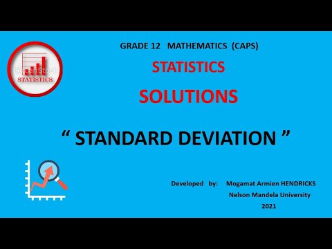 STANDARD DEVIATION Exercise SOLUTIONS Gr 12 STATISTICS - YouTube