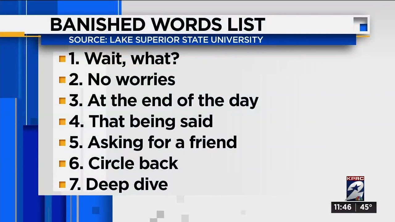 Lake Superior State University releases annual 'Banished Word List ...