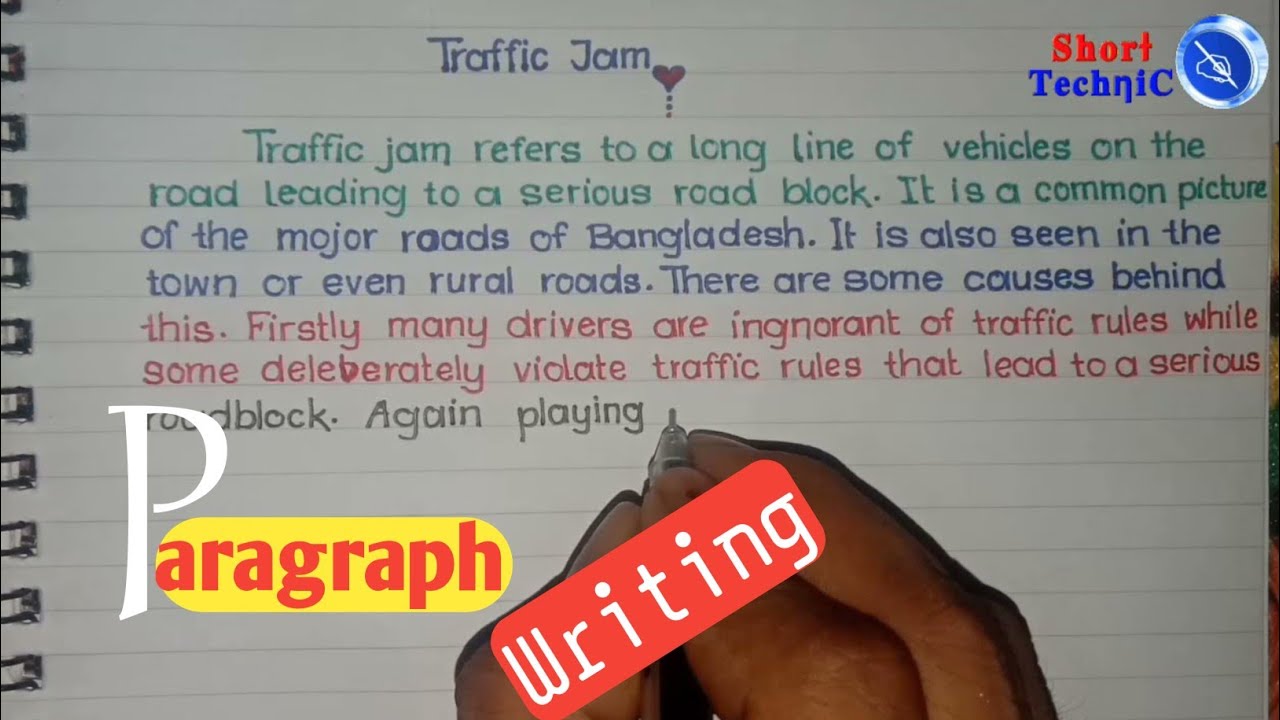 Traffic Jam Paragraph Writing | How To Write Paragraph By Short Technic ...
