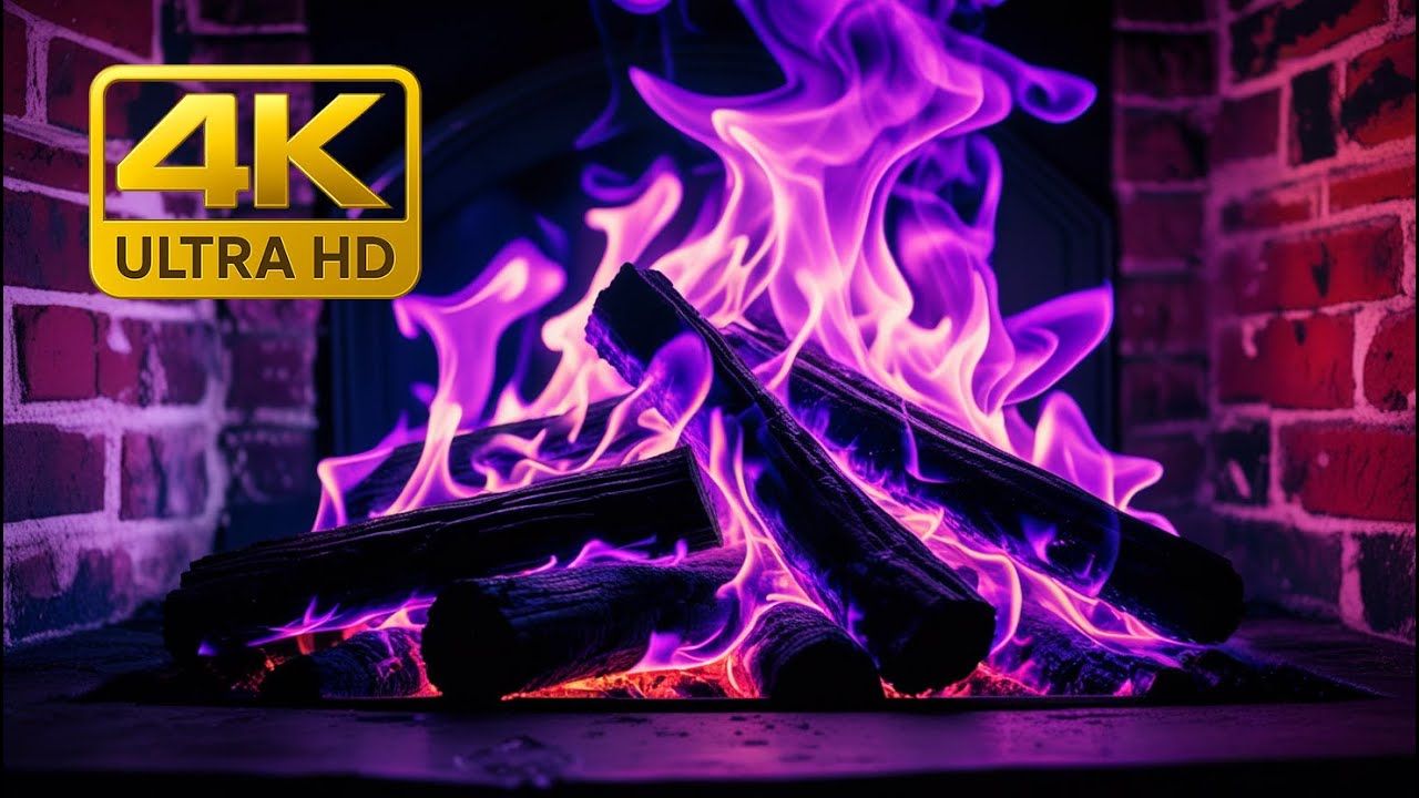 The Most Relaxing Fireplace You’ve Never Seen – Purple Fire for Deep ...