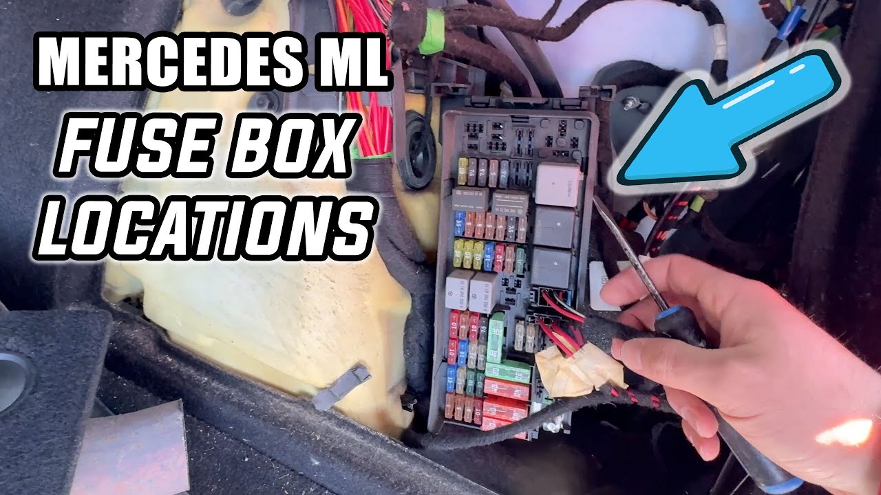2006-2011 Mercedes ML : Fuse Box Location - 3 Places - YouTube