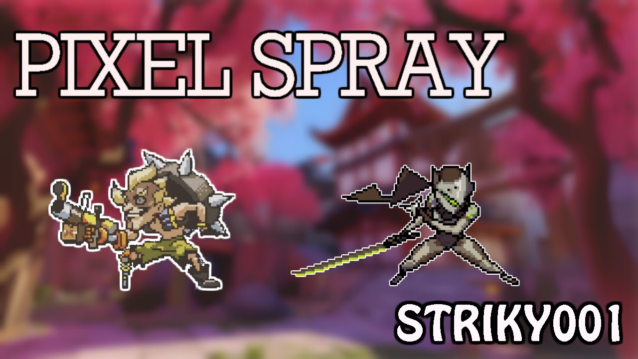 OVERWATCH Pixel Spray Junkrat and Genji - YouTube