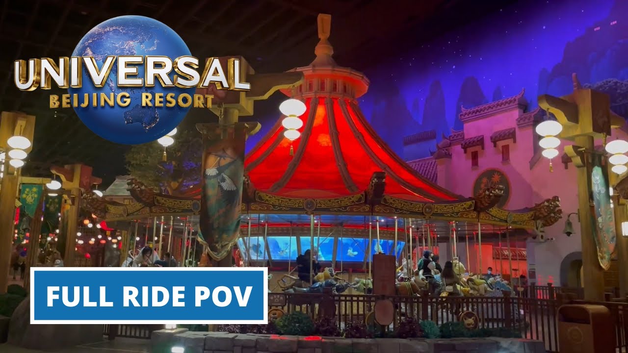 Carousel of Kung Fu Heroes Full Ride & Queue POV - Universal Studios Beijing - YouTube