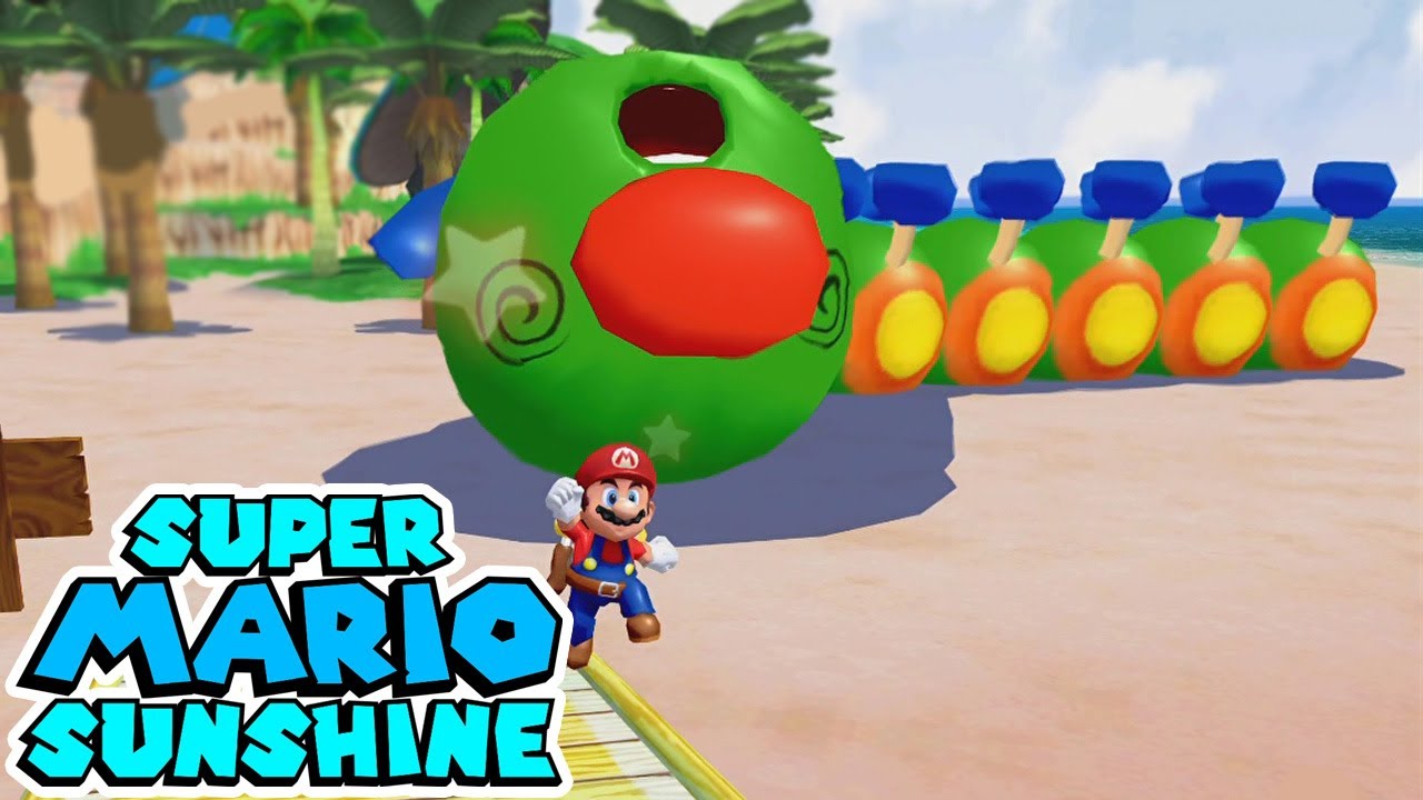 🐛 Cómo VENCER a la ORUGA de Super Mario SUNSHINE ☀️ Playa Gelato 🌴 ...
