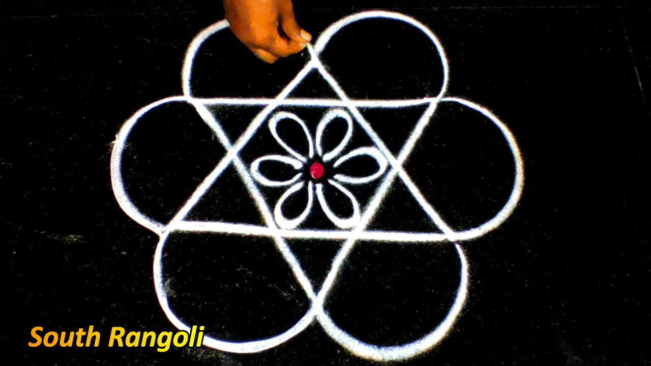 Thai madham star kolam | star muggulu design| simple star kolam designs ...
