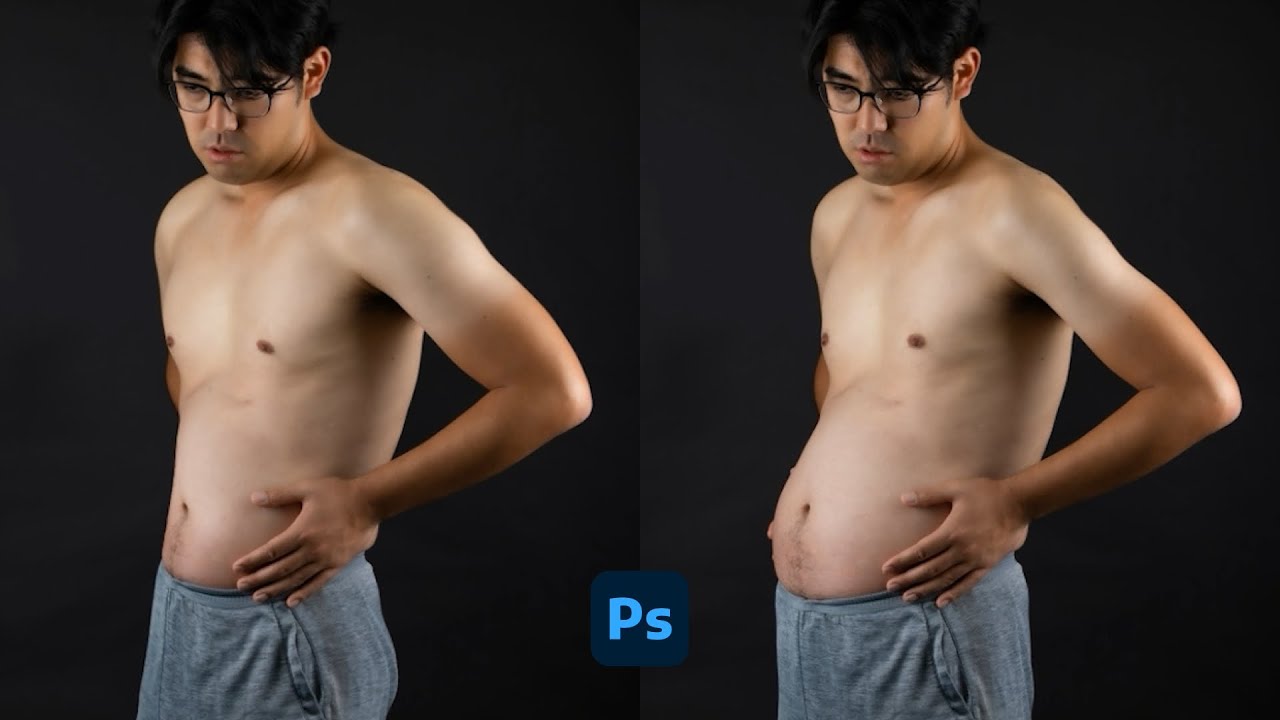 how to shrink body parts in photoshop - YouTube