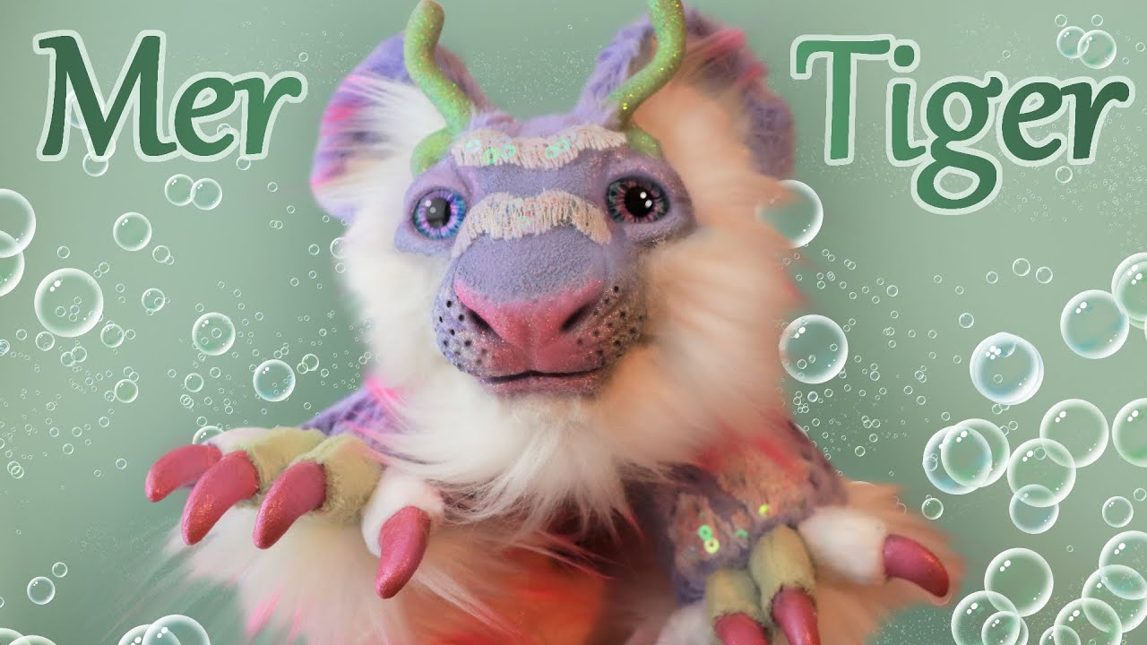 Mermaid Tiger Cub Hybrid Creature || Fantasy Art Doll Tutorial - YouTube