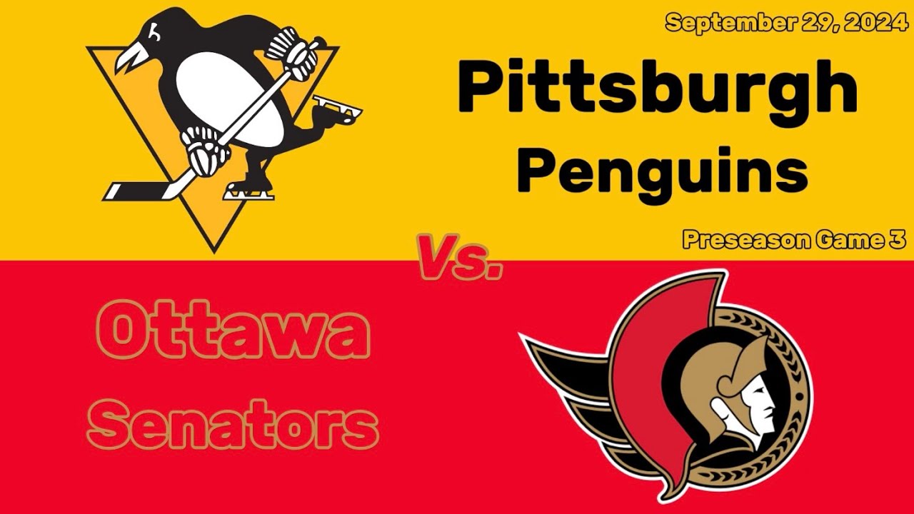 Pittsburgh Penguins vs Ottawa Senators | Preseason Game 3 | All Goals ...