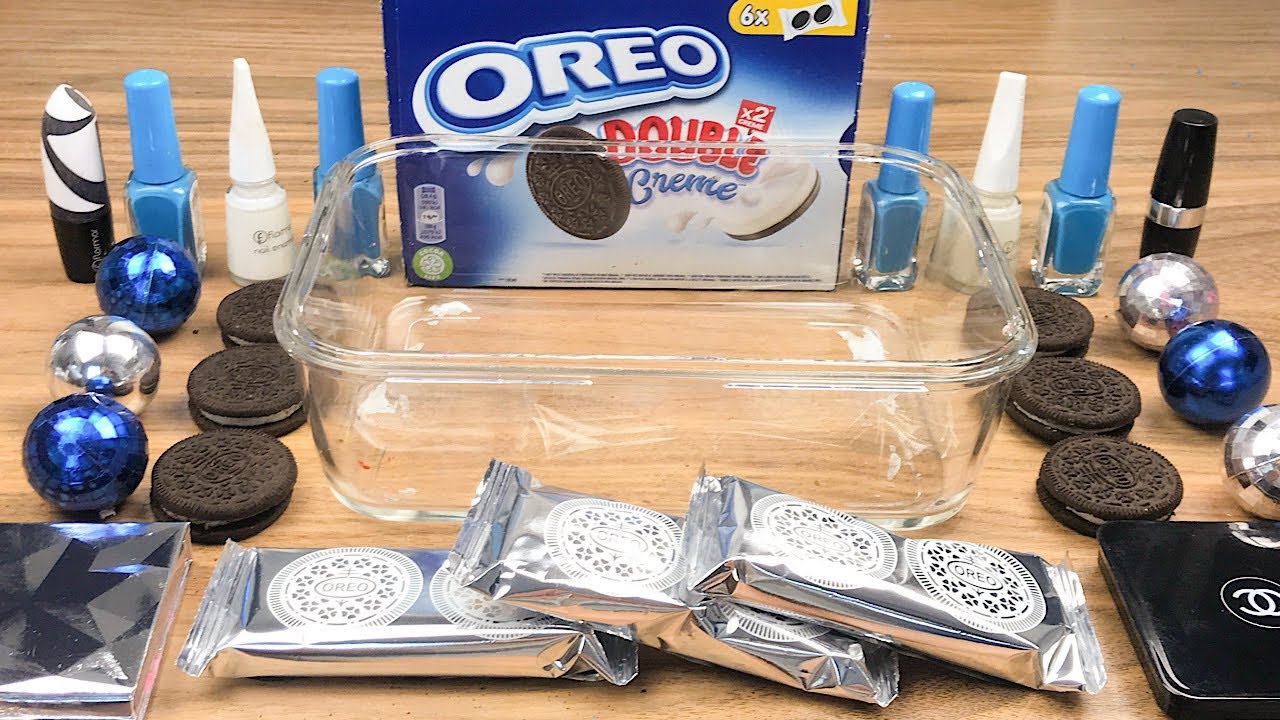 Mixing OREO" Eyeshadow and Makeup,glitter Into Slime! "ASMR" Satisfying ...