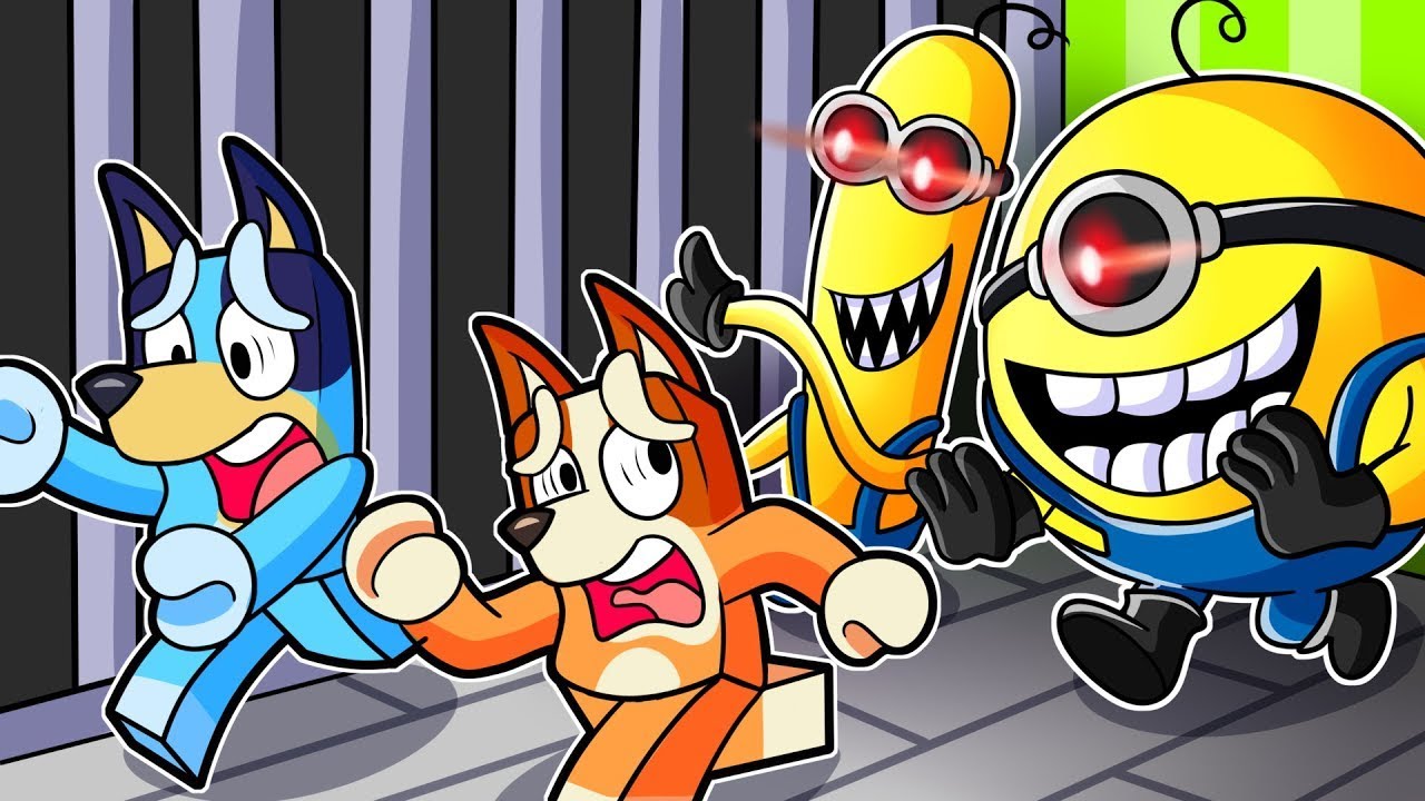 BLUEY AND BINGO ESCAPE FROM THE MINIONS IN ROBLOX! - YouTube