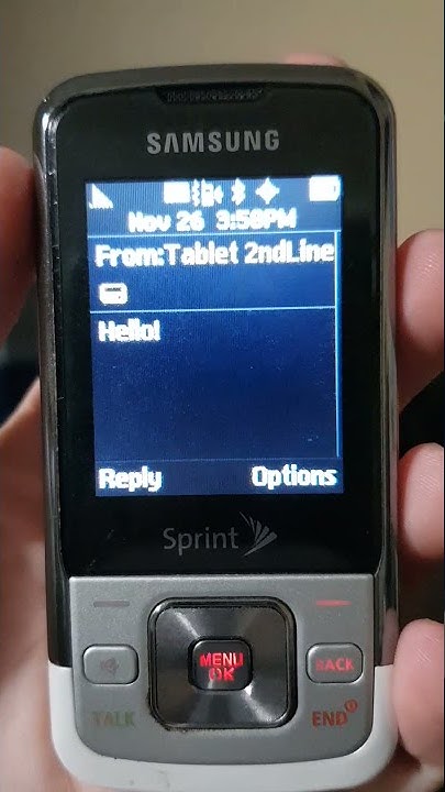 Samsung SPH-M330 incoming message - YouTube
