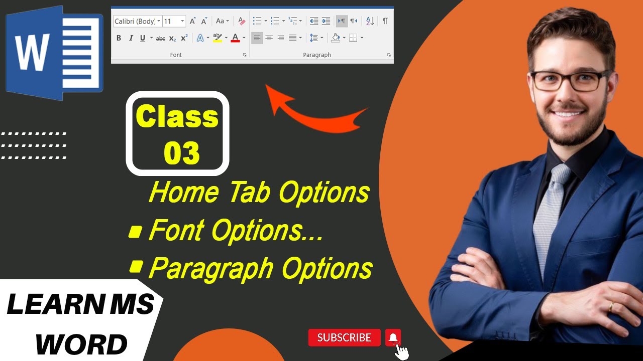 Microsoft Word Course Class#03 | Font Options & Paragraph Options | AS ...