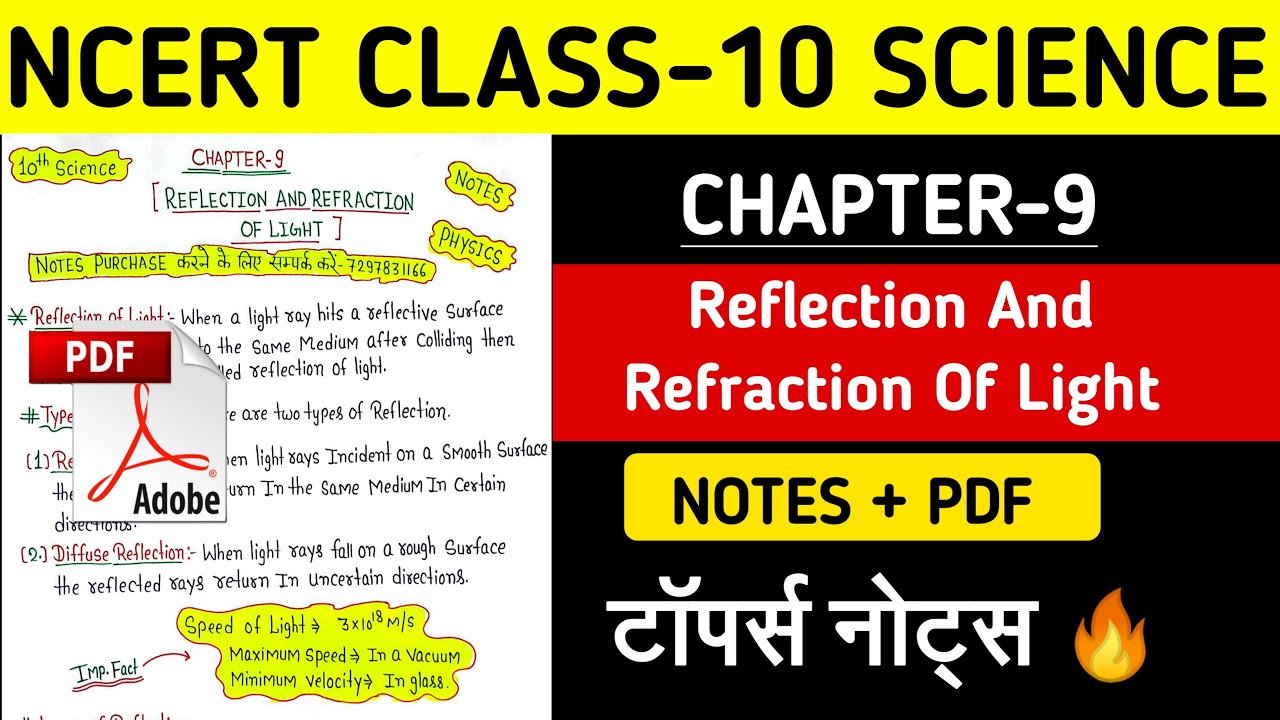 Ncert Class 10th Science ।। Chapter-6 Reflections and Refraction of ...
