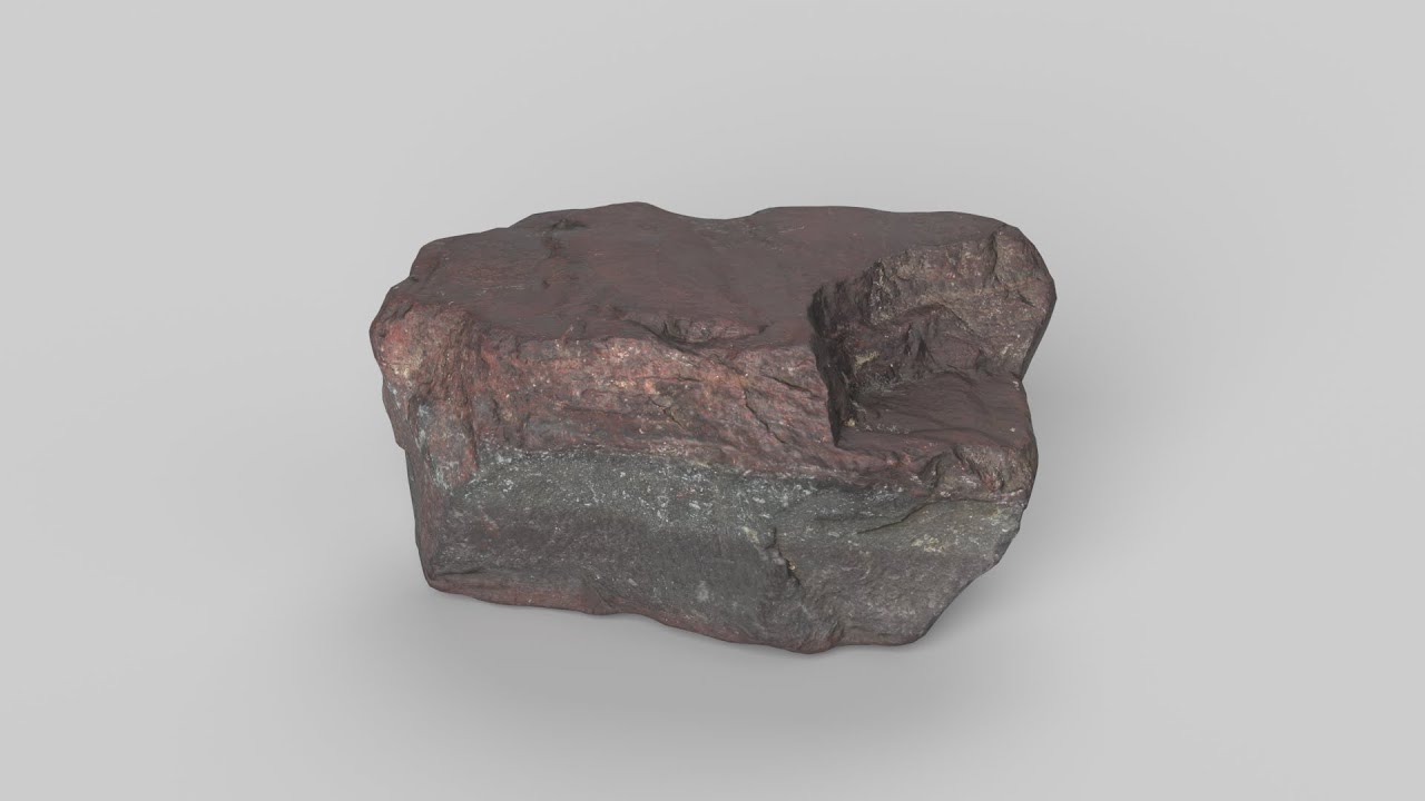 Rock Jasper V2 - Low poly 3D model - 360° - YouTube