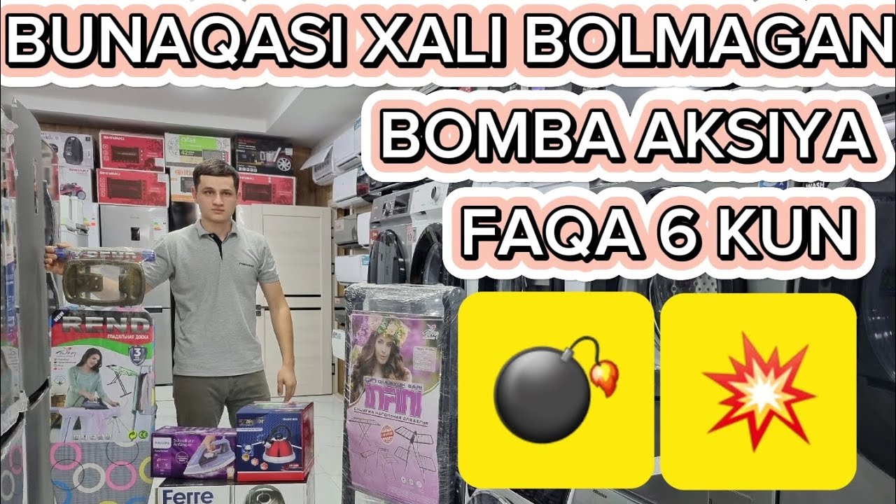 AFTAMAT KIR MOSHINALARGA MEGA AKSIYA FAQAT 6 KUN ULGIRIB QOLAMIZ - YouTube