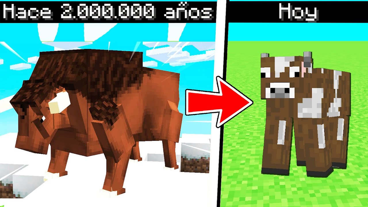 Asi eran los MOBS HACE MILLONES de AÑOS en MINECRAFT 😱 - YouTube
