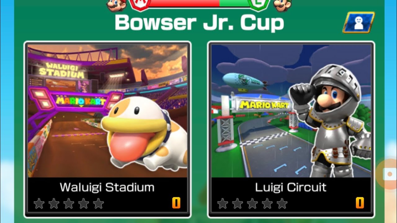 Mario Kart Tour Bowser Jr Cup Luigi Circuit 150cc - YouTube