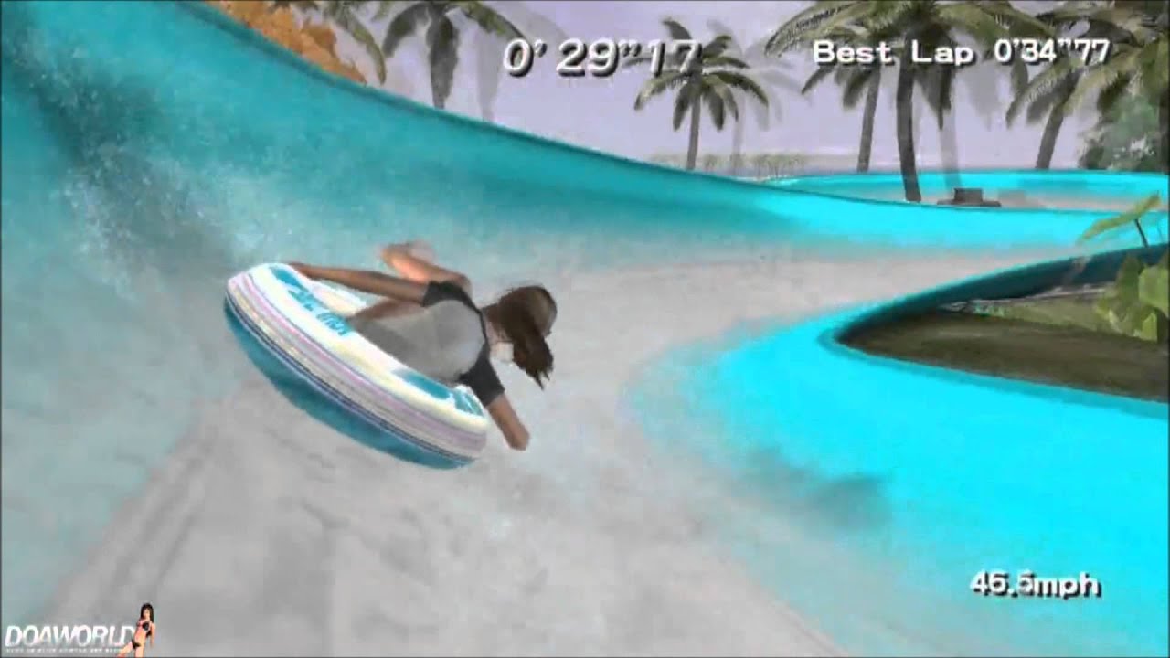 DOAX2 - Hitomi on water slide - YouTube