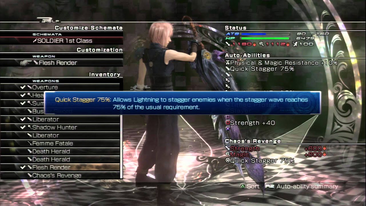 Final Fantasy 13 2 Caius Sword
