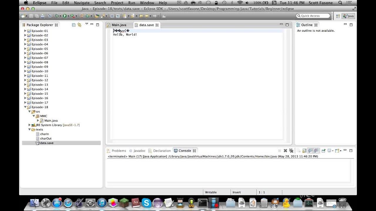 Java Tutorials: Episode 18 - Advanced I/O Streams - YouTube
