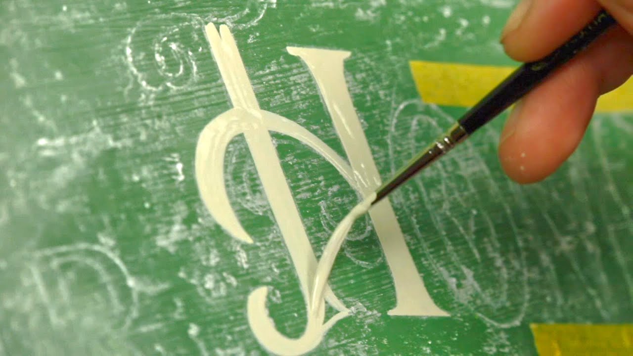 Sign Painting my own traditional style Welcome sign for my house ...