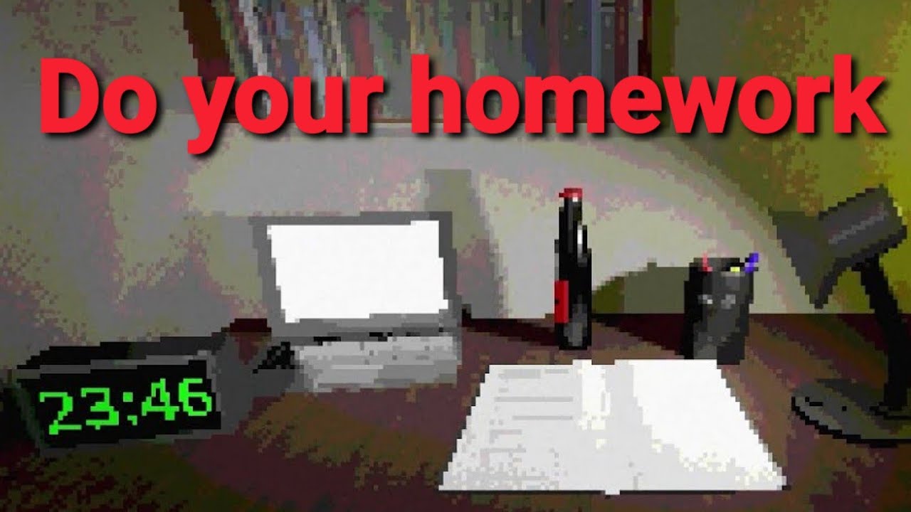 宿題が全然進まない人のホラーゲーム『Do your homework(English/日本語吹替）』インディーズゲームホラーゲーム実況 ...
