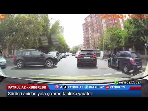 Sürücü anidən yola çıxaraq təhlükə yaratdı