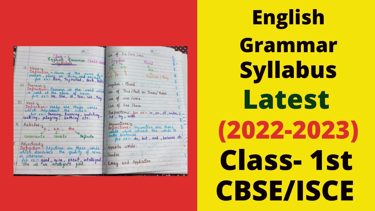 Class 1 English Grammar Syllabus English Class 1 YouTube Class 1 English Grammar Syllabus English Class 1 YouTube