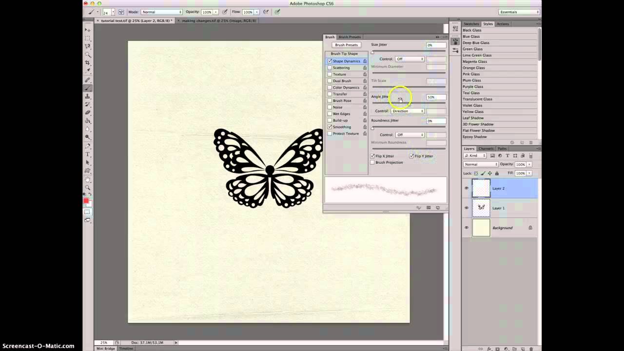 How to digitally mist a stencil - YouTube