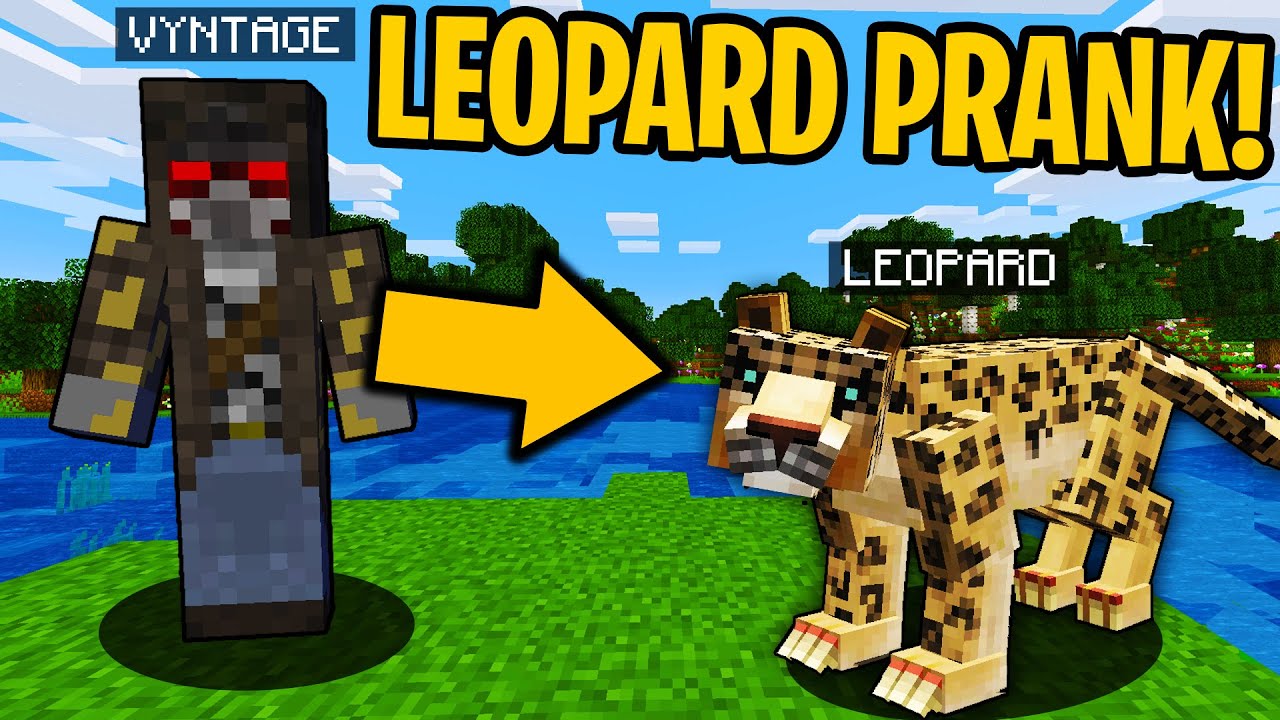 PRANKING AS A LEOPARD IN MINECRAFT! - Minecraft Trolling Video - YouTube
