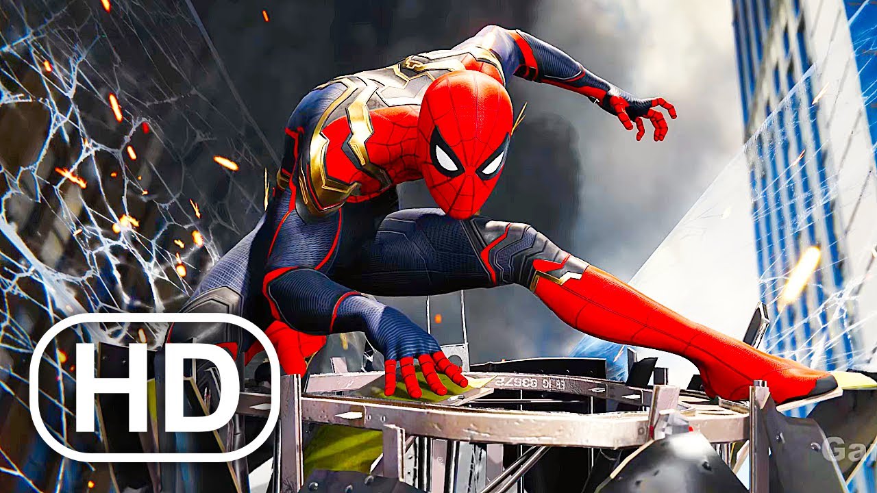 Spider-Man Stops Helicopter From Crashing Scene 4K ULTRA HD - YouTube