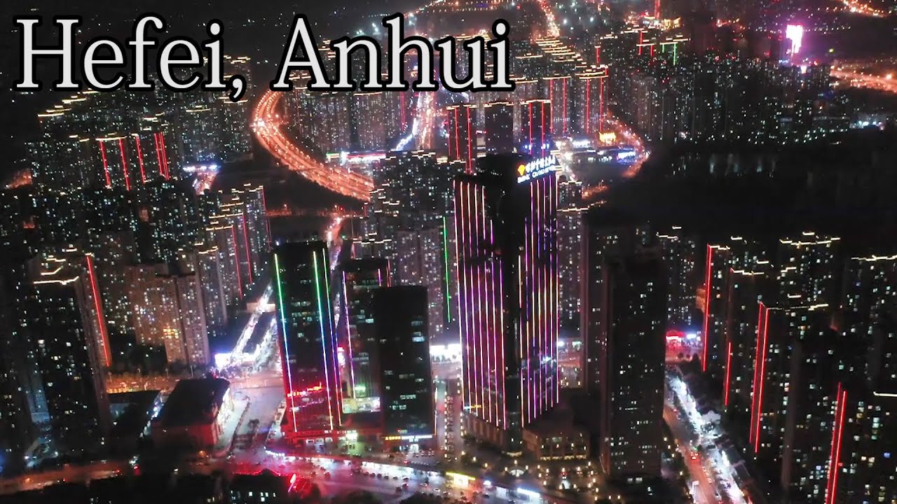 Aerial China:Hefei, Anhui 安徽合肥Sub-central city of China's Yangtze River ...