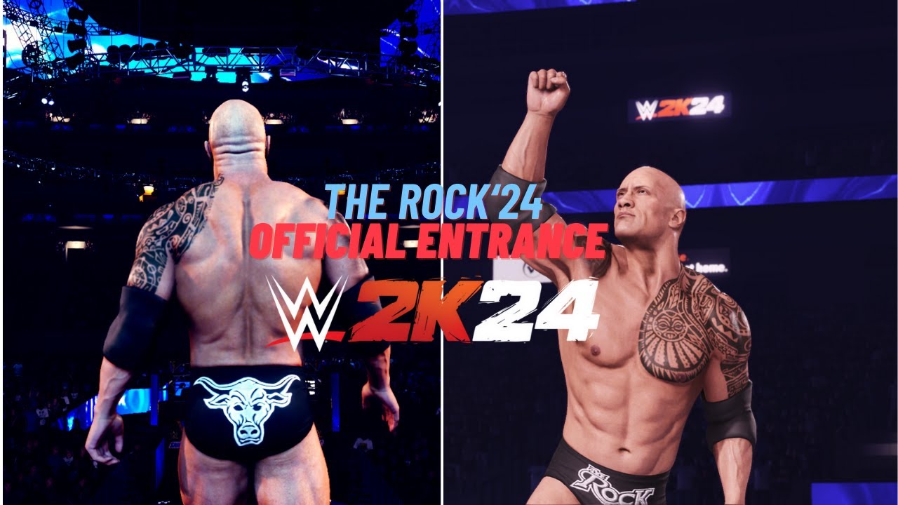 wwe2k24- The Rock'24 Official Entrance #wwe2k24 - YouTube