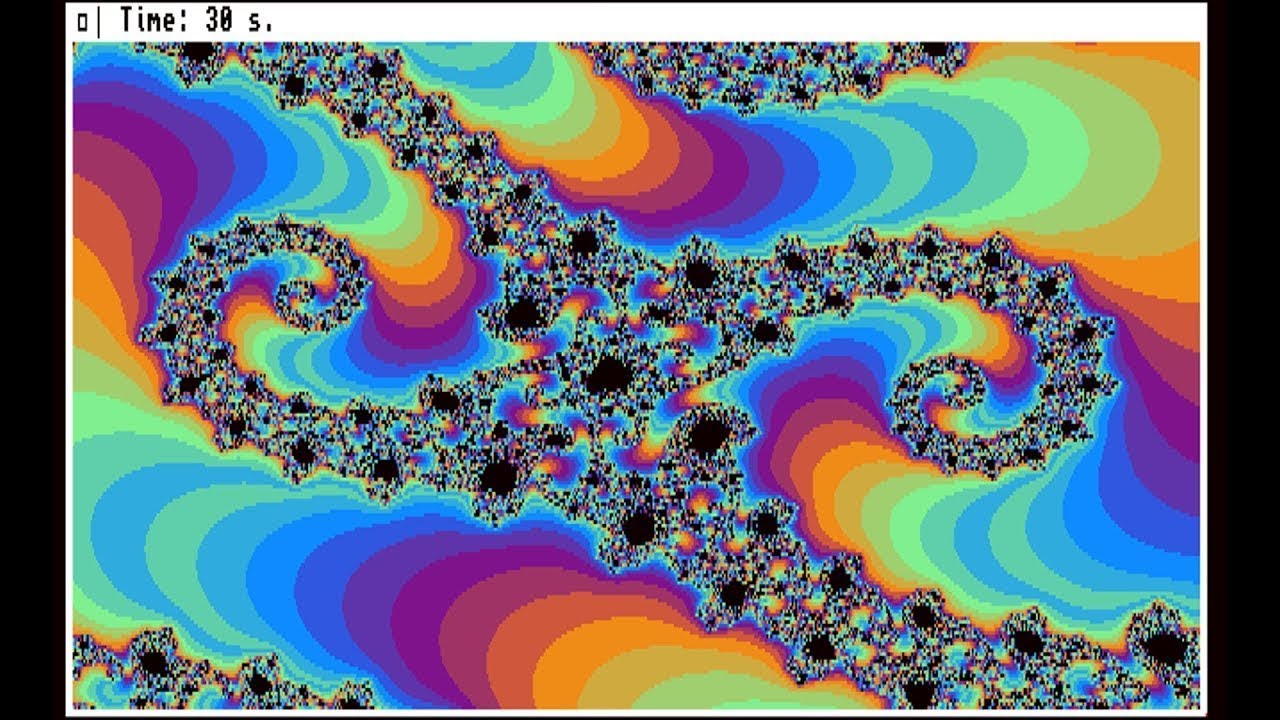 Amiga - Mandelbrot - written in AmigaBASIC - compiled with Cursor BASIC ...