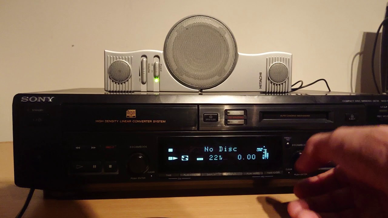 Sony MXD-D40 Compact Disc Minidisc Player - Demo with Sound - YouTube