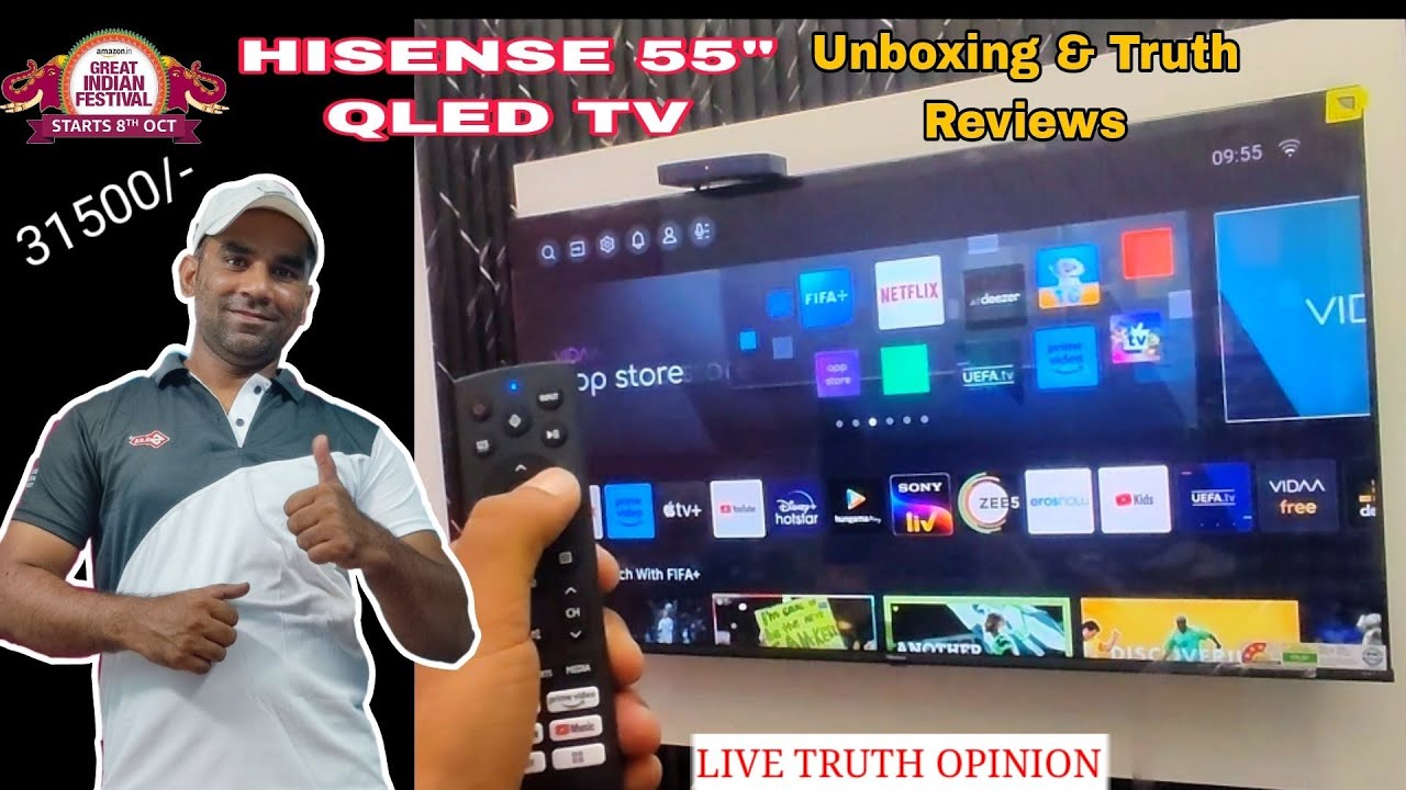 HISENSE | 55 inch 4k QLED TV UNBOXING and honest reviews - YouTube