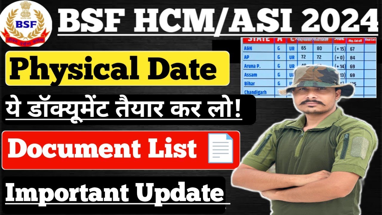 Notice 💯 BSF HCM ASI 2024 Physical Date ll BSF HCM ASI Document List ll ...